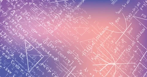 Animation of mathematical equations and ... | Stock Video | Pond5
