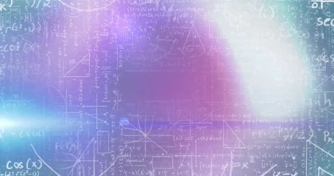 Animation of mathematical equations and ... | Stock Video | Pond5