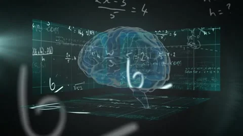 Animation of mathematical equations and ... | Stock Video | Pond5