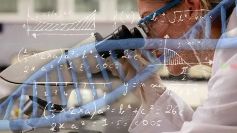 Animation of mathematical equations and ... | Stock Video | Pond5