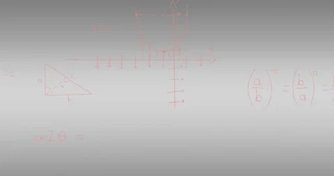 Animation of mathematical equations and ... | Stock Video | Pond5