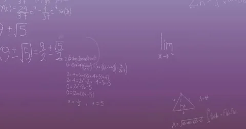 Animation of mathematical equations and ... | Stock Video | Pond5