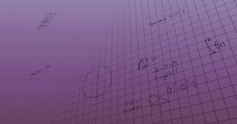 Animation of mathematical equations and ... | Stock Video | Pond5