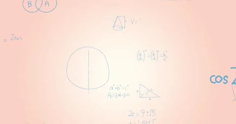 Animation of mathematical equations and ... | Stock Video | Pond5