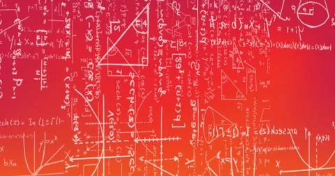 Animation of mathematical equations and ... | Stock Video | Pond5