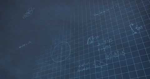 Animation of mathematical equations and ... | Stock Video | Pond5