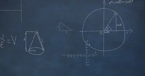 Animation of mathematical equations and ... | Stock Video | Pond5