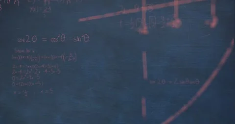 Animation of mathematical equations and ... | Stock Video | Pond5