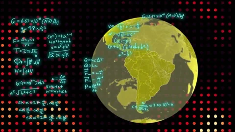 Animation of mathematical equations and ... | Stock Video | Pond5