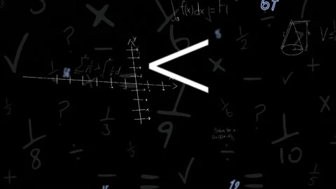 Animation of mathematical equations and ... | Stock Video | Pond5
