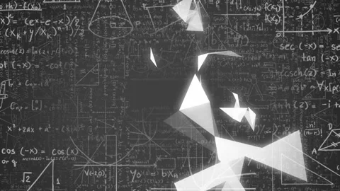 Animation of mathematical equations and ... | Stock Video | Pond5