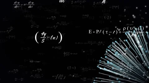 Animation of mathematical equations and ... | Stock Video | Pond5