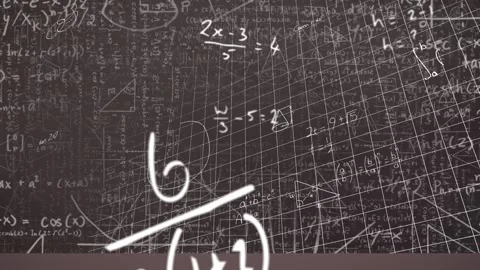 Animation of mathematical equations on b... | Stock Video | Pond5