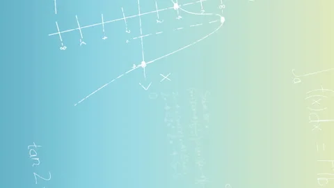 Animation of mathematical equations on b... | Stock Video | Pond5