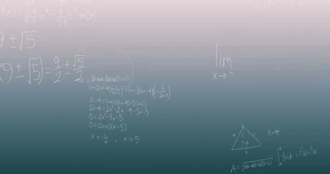 Animation of mathematical equations on b... | Stock Video | Pond5