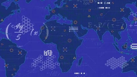 Animation of mathematical equations, cir... | Stock Video | Pond5