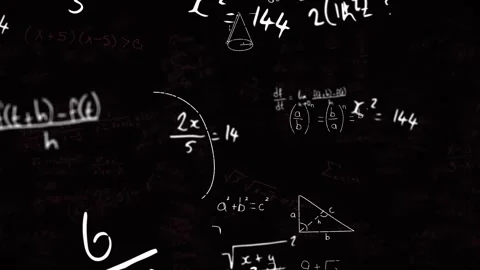 Animation of mathematical equations, dia... | Stock Video | Pond5
