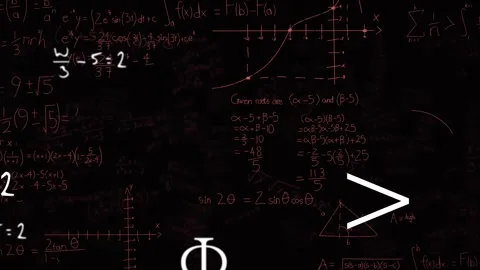 Animation of mathematical equations, for... | Stock Video | Pond5