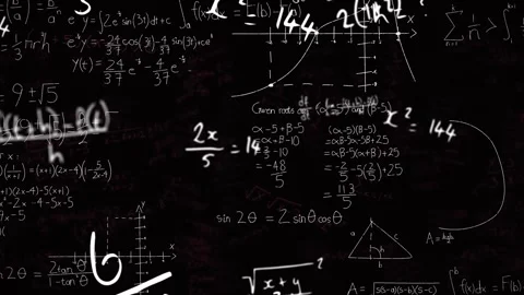 Animation of mathematical equations, for... | Stock Video | Pond5