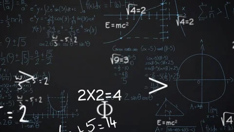 Animation of mathematical equations, for... | Stock Video | Pond5