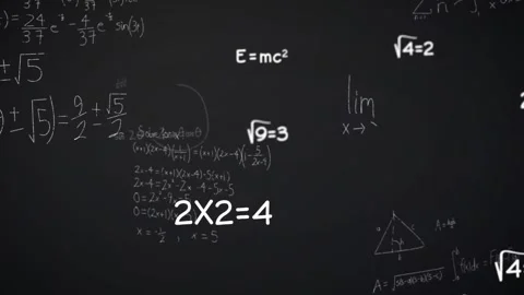 Animation of mathematical equations, for... | Stock Video | Pond5