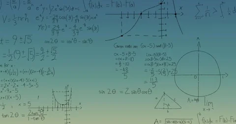 Animation of mathematical equations, for... | Stock Video | Pond5