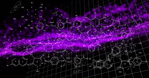 Animation of mathematical equations, mol... | Stock Video | Pond5