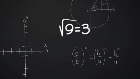 Animation of mathematical equations movi... | Stock Video | Pond5