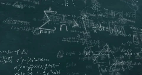 Animation of mathematical equations movi... | Stock Video | Pond5