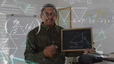 Animation of mathematical equations over... | Stock Video | Pond5