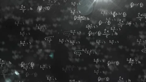 Animation of mathematical equations over... | Stock Video | Pond5