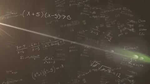 Animation of mathematical equations over... | Stock Video | Pond5