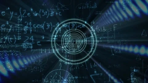 Animation of mathematical equations over... | Stock Video | Pond5