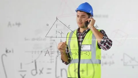 Animation of mathematical equations over... | Stock Video | Pond5