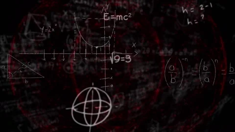 Animation of mathematical equations over... | Stock Video | Pond5