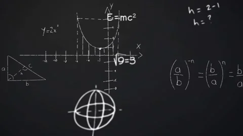 Animation of mathematical equations over... | Stock Video | Pond5