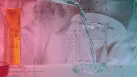 Animation of mathematical equations over... | Stock Video | Pond5