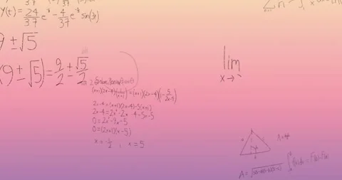 Animation of mathematical equations over... | Stock Video | Pond5