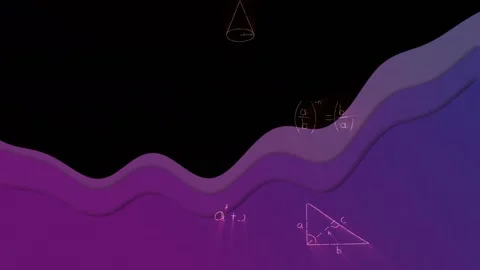 Animation of mathematical equations over... | Stock Video | Pond5