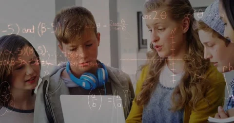 Animation of mathematical equations over... | Stock Video | Pond5