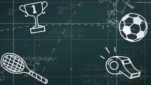 Animation of mathematical equations over... | Stock Video | Pond5
