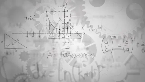 Animation of mathematical equations over... | Stock Video | Pond5