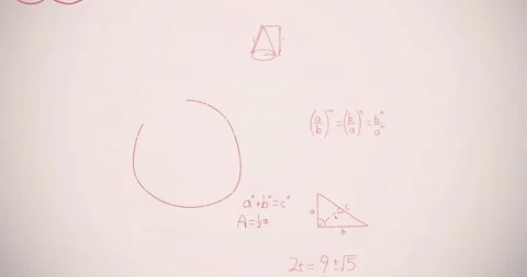 Animation of mathematical equations over... | Stock Video | Pond5