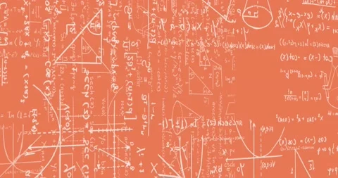 Animation of mathematical equations on r... | Stock Video | Pond5