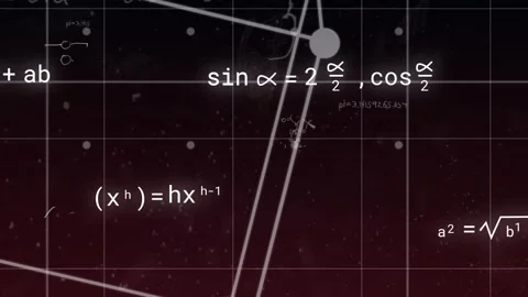 Animation of mathematical equations with... | Stock Video | Pond5