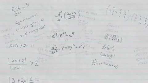 Animation of mathematical equations on w... | Stock Video | Pond5