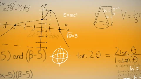Animation of mathematical equations on y... | Stock Video | Pond5