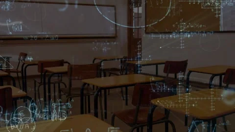 Animation of mathematical formulas over ... | Stock Video | Pond5