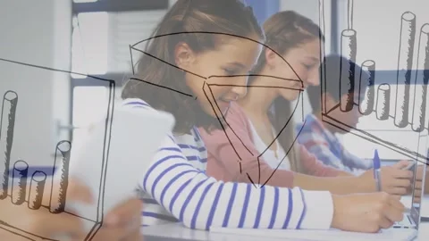 Animation of mathematical formulas over ... | Stock Video | Pond5