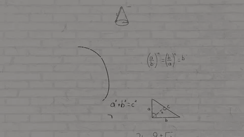 Animation of mathematical formulas over ... | Stock Video | Pond5